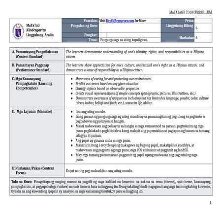 Lesson Plan in ESP for Quarter 4 Week 6 2 | DOCX