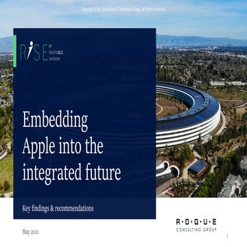 Apple Case Study - Embedding Apple into the integrated future | PPT