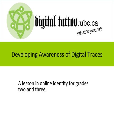 Digital Footprints for grades 2 and 3 | PDF