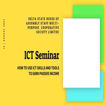 HOW TO USE ICT SKILLS AND TOOLS TO EARN PASSIVE INCOME | PPSX