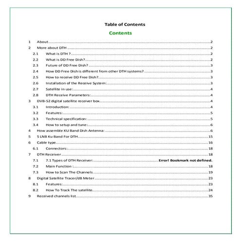 DTH (DVB-S2) Reception | DOCX
