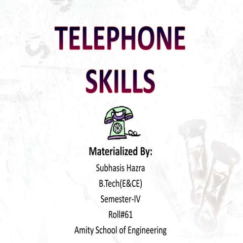 Telephone Skills | PPT