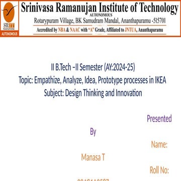Design thinking and innovation-IKEA-Problem | PPTX