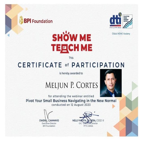 DTI BPI Pivot Small Business - BUSINESS START UP PLAN | PDF