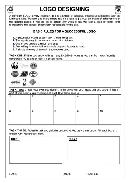 Logo worksheet | PDF