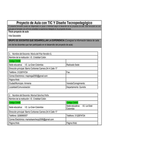 PROYECTO DE AULA TIC - MI AULA LIMPIA | PDF