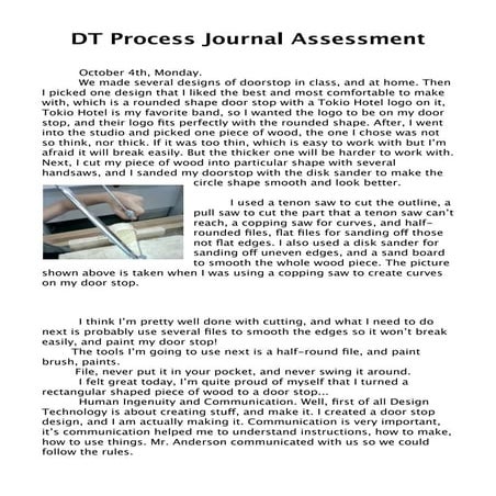 Dt+process+journal doorstop | PDF