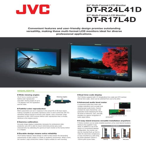 JVC DT-R24L41D Monitor Brochure | PDF