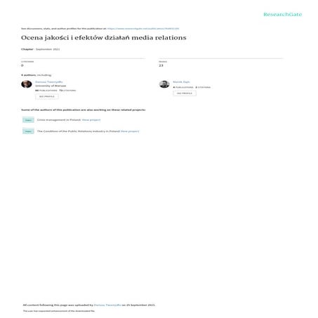 Ocena jako ci i efektów działa media relations | PDF