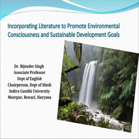 Incorporating Literature to Promote Environmental Consciousness and ...