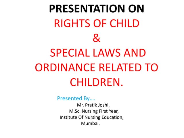 National Policy for Children 1974 | PDF