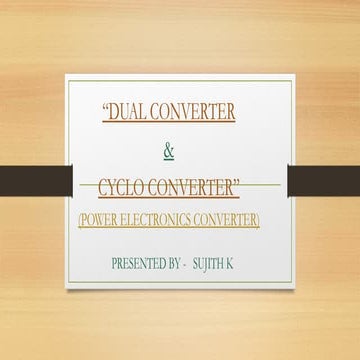 Cycloconverters | PPT