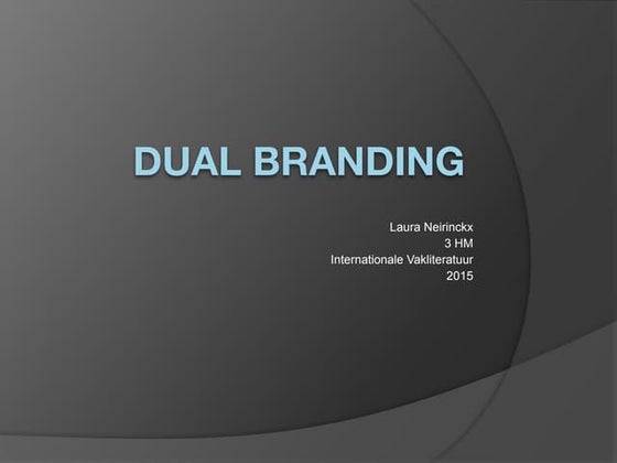 Dual branding presentation (1) | PPT
