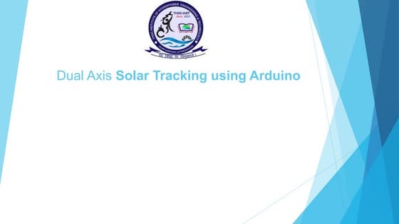 SUN Tracking Solar panel presentation | PPT