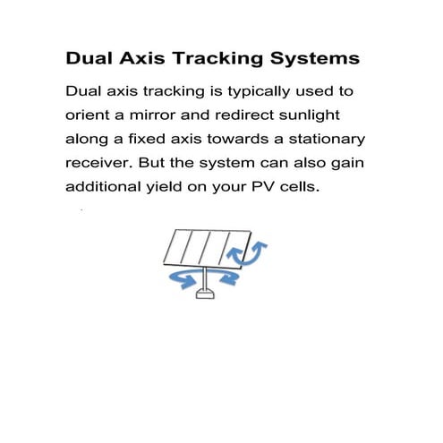 Dual axis tracking systems | DOC