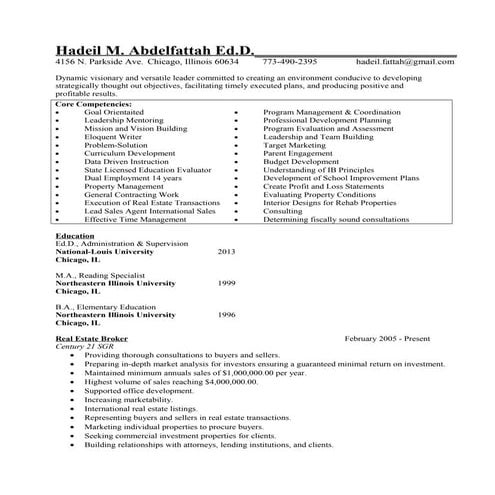 Dual career cv | DOC