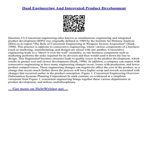 Dual Engineering And Integrated Product Development | PDF