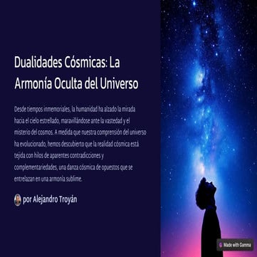 Dualidades Cósmicas: La Armonía Oculta del Universo | PDF