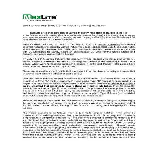 Dual mode LED tubes and UL | PDF