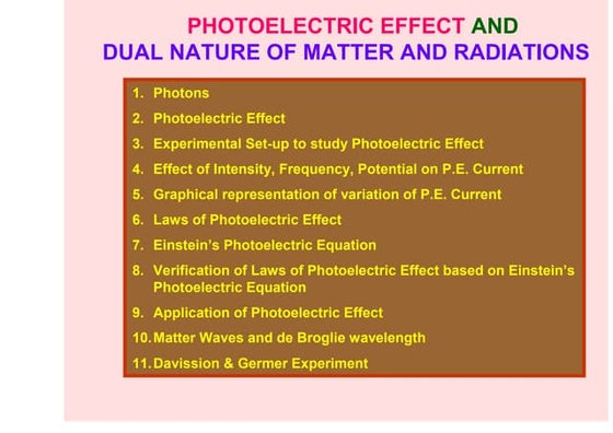 Photoelectric effect ppt | PPTX