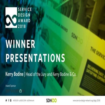 SDGC18: Service Design Award Winner Presentations | PPTX | Technology ...