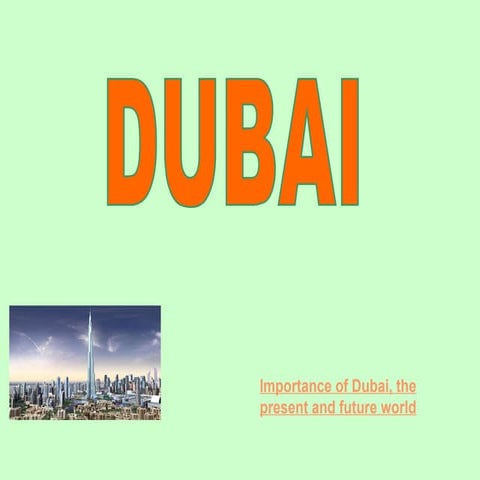 dubai presentation | PPT