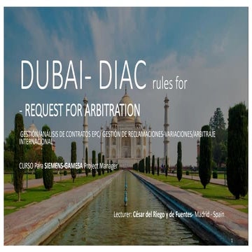 DUBAI-DIAC Request For Arbitration in Construction Contracts Disputes ...