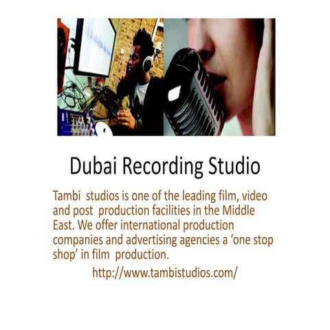 Dubai recording studio | PPT