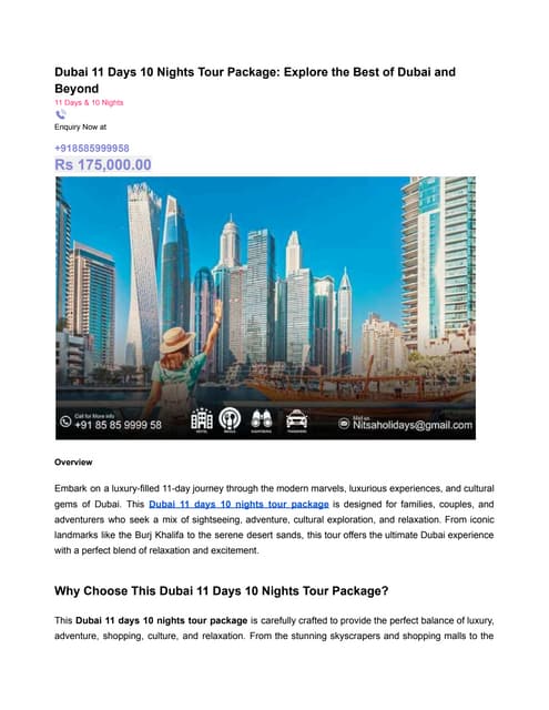 A Week of Wonders: Your 7-Day Dubai Adventure | PDF