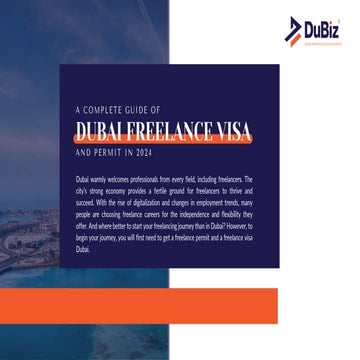 A Complete Guide of Dubai Freelance Visa and Permit in 2024 | PDF