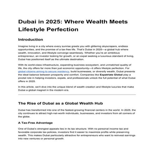 Dubai in 2025_ Where Wealth Meets Lifestyle Perfection.docx