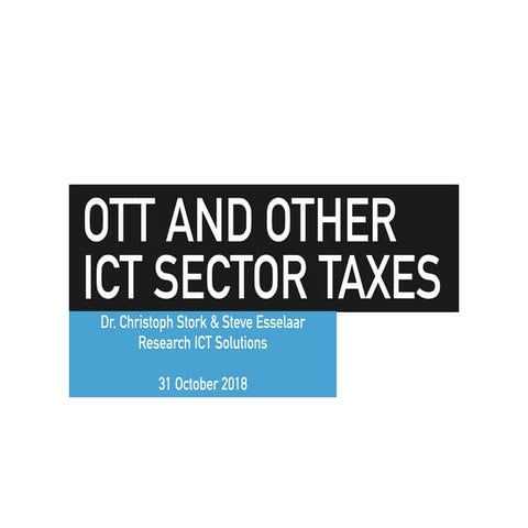 OTT and other ICT sector taxes | PDF