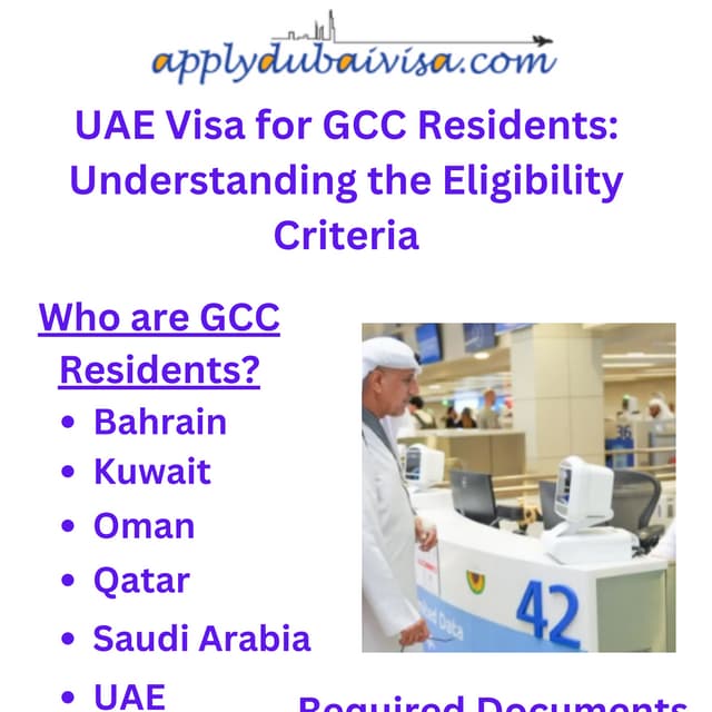 UAE Visa for GCC Residents: Understanding the Eligibility Criteria | PDF