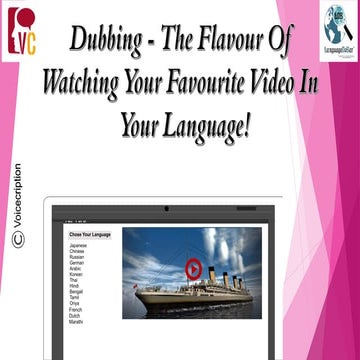 Dubbing - The flavour of watching your favourite video in your language | PDF | Digital Audio ...