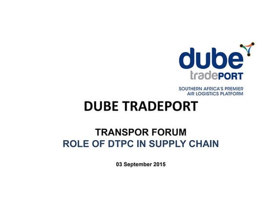 Dube trade port 360 brochure | PPT