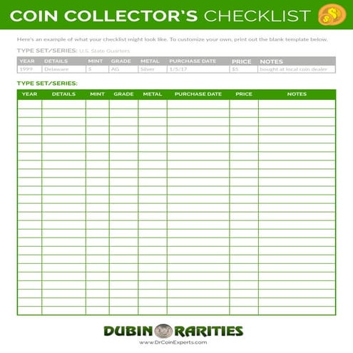 Coin Collectors Checklist | PDF