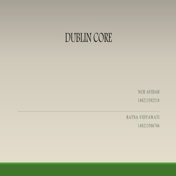 Dublin core | PPTX