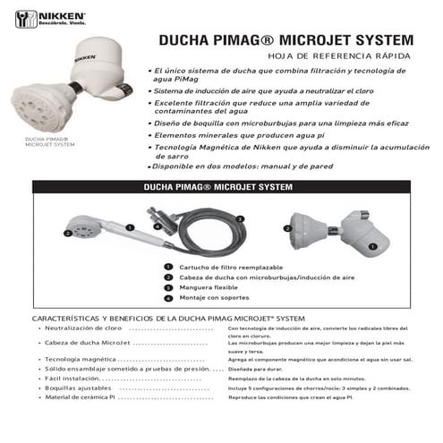 Ducha micro jet de Nikken | PDF