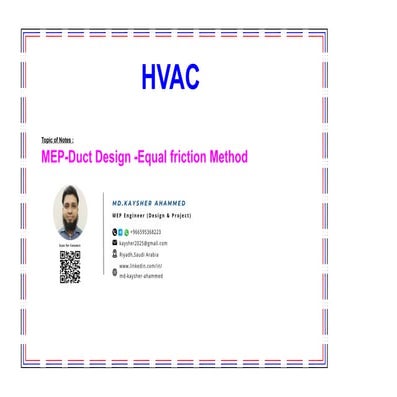 DUCT Design -Equal friction method.pptx