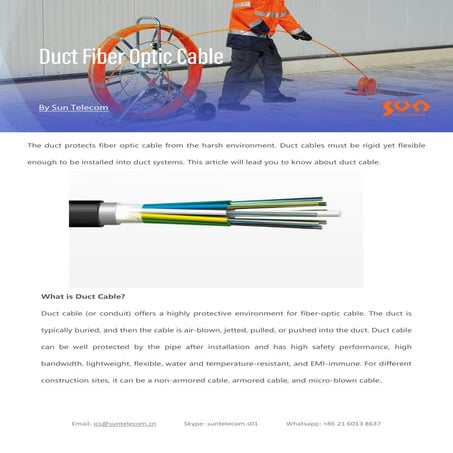 Duct Fiber Optic Cable | PDF
