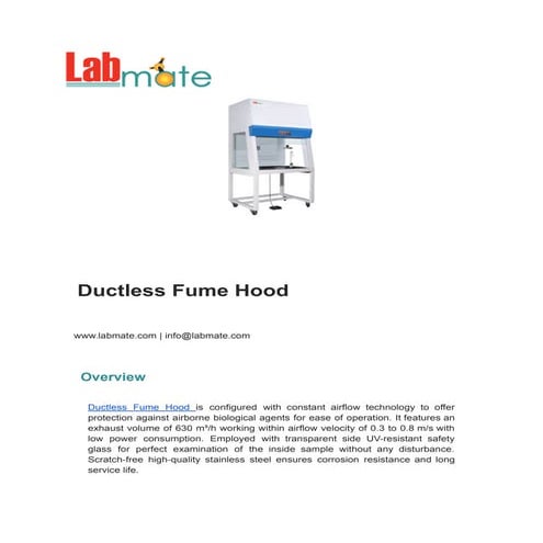 Ductless Fume Hood | PDF