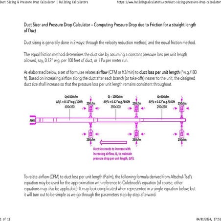 Duct Sizing & Pressure Drop Calculator.pdf