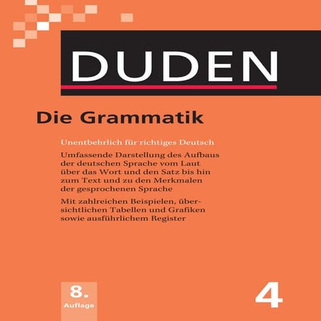 Gramática Alemão Duden - Duden 4-Grammatik | PDF
