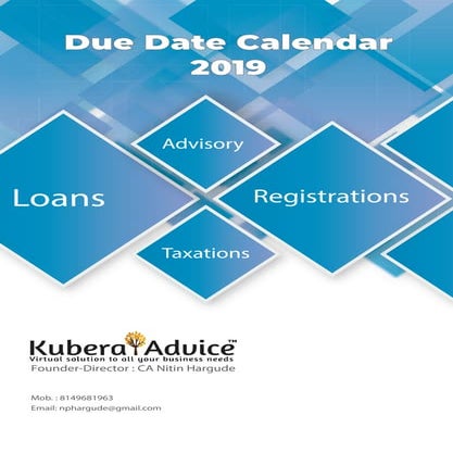 Due date calendar 2019 | PDF