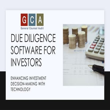 Due Diligence Software for Investors - General Counsel Audit | PPTX