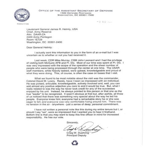 Letter of Recommendation (Duehring) | PDF