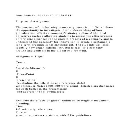 Purpose of AssignmentThe purpose of the learning team assignme.docx
