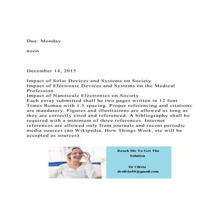 Due Monday noon December 14, 2015Impact of So.docx