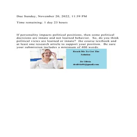 Due Sunday, November 20, 2022, 1159 PM Time remaining 1 day 23.docx