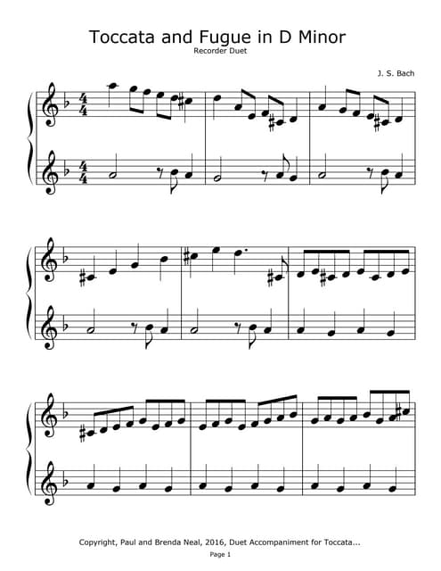 Pachelbel's Canon In D - Recorder Duet | PDF